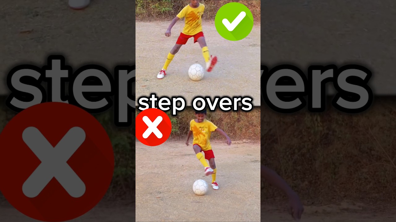 Cristiano Ronaldo ⚽ step overs ⭐ wrong and right 🤜#stepover #football # ...