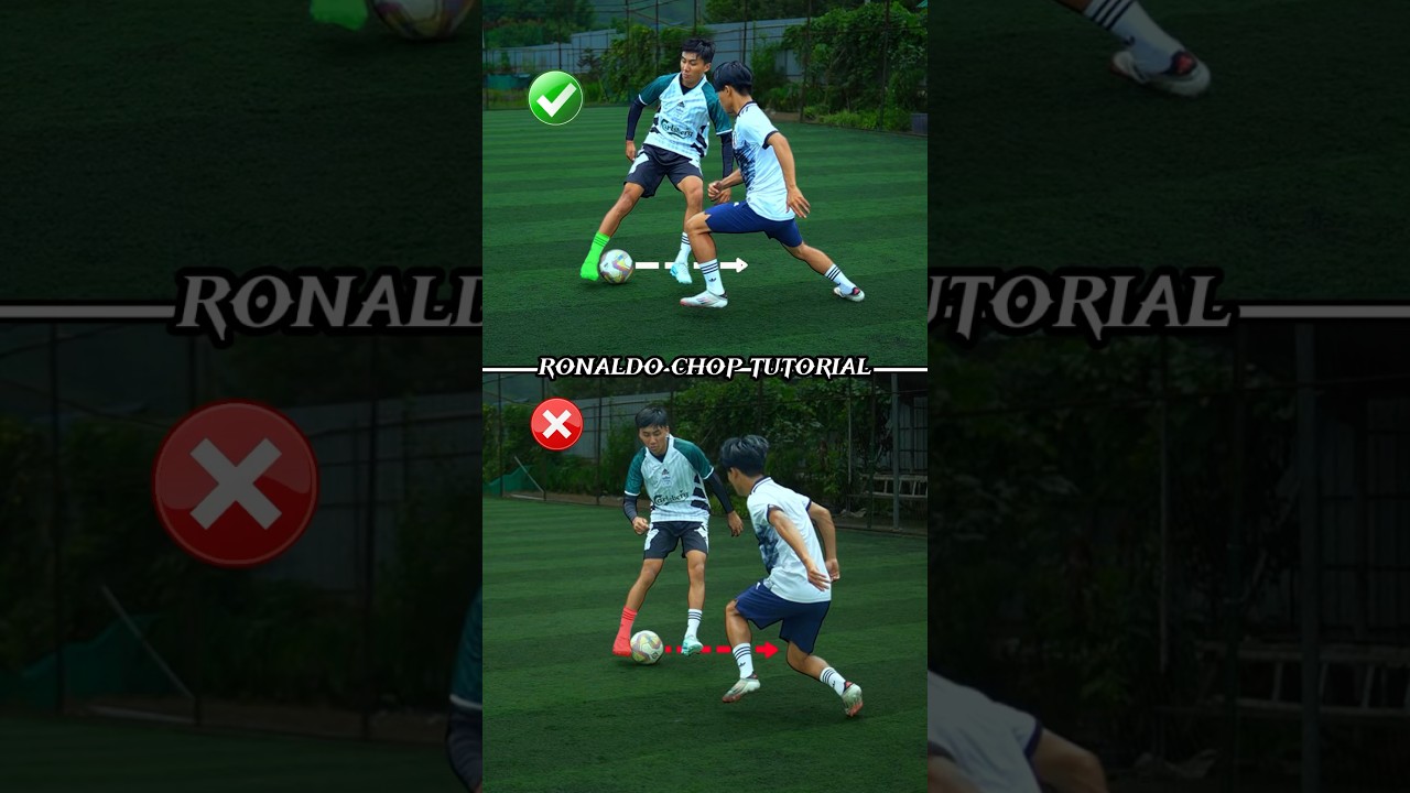 RONALDO CHOP TUTORIAL ⚽️.#football #footballskills #soccer #ronaldo # ...